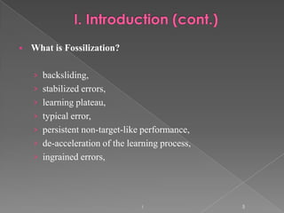 Fossilization | PPTX