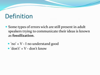 Fossilization | PPTX