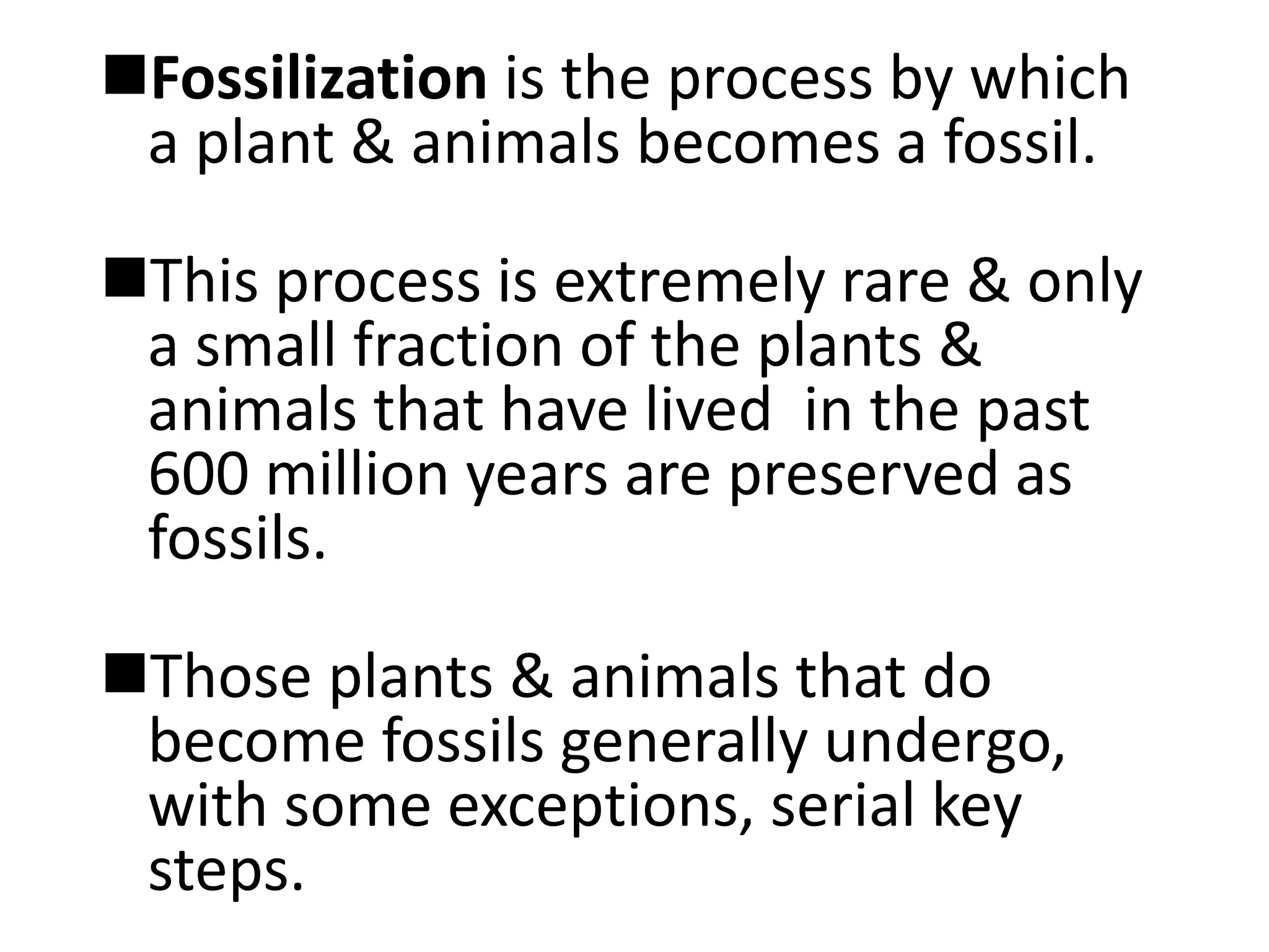 Fossilization | PPTX