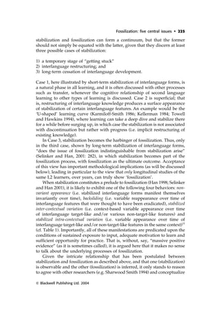 Fossilization five central issues | PDF