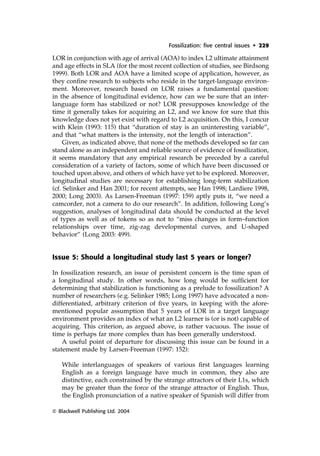 Fossilization five central issues | PDF