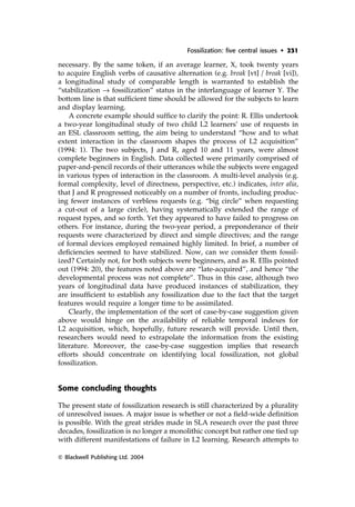 Fossilization five central issues | PDF