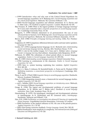 Fossilization five central issues | PDF