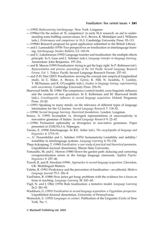 Fossilization five central issues | PDF