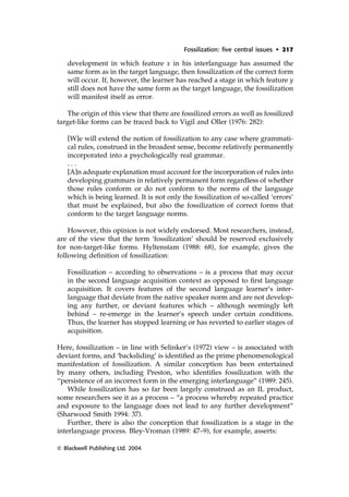 Fossilization five central issues | PDF