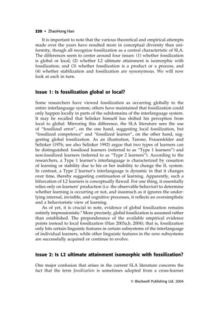 Fossilization five central issues | PDF