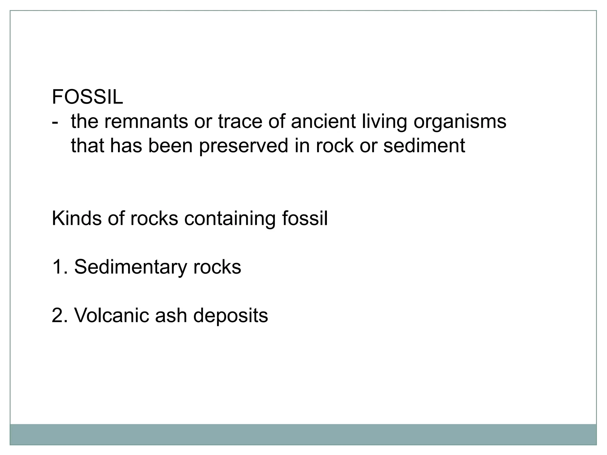 Fossils: Formation and Classification | PPTX