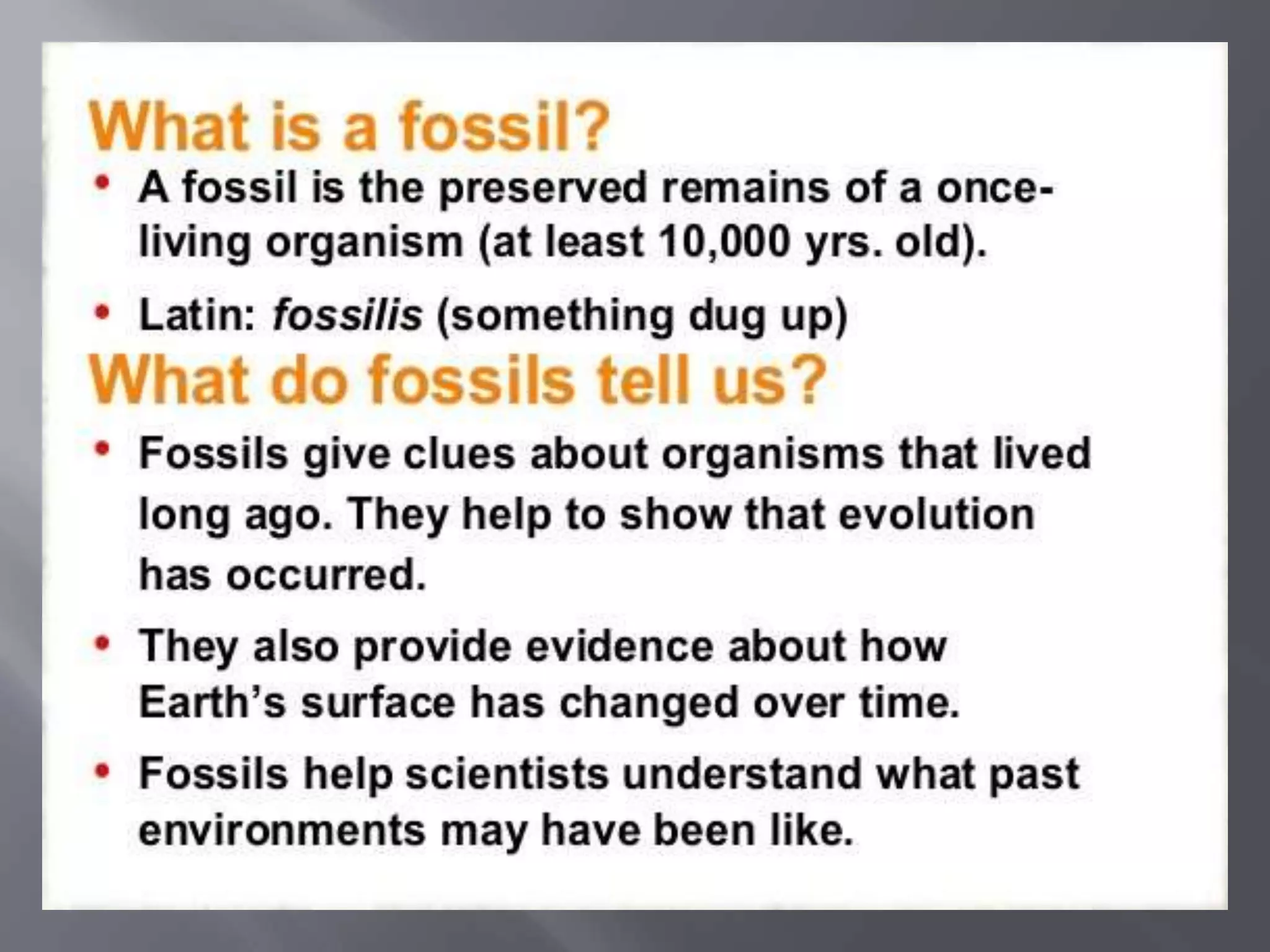 Fossils formation & their significance in evolution | PPTX
