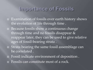Fossils formation & their significance in evolution | PPTX
