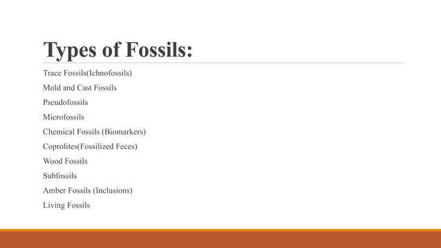 Fossils, types and fossilization by Afrasiyab Ahmed.pptx