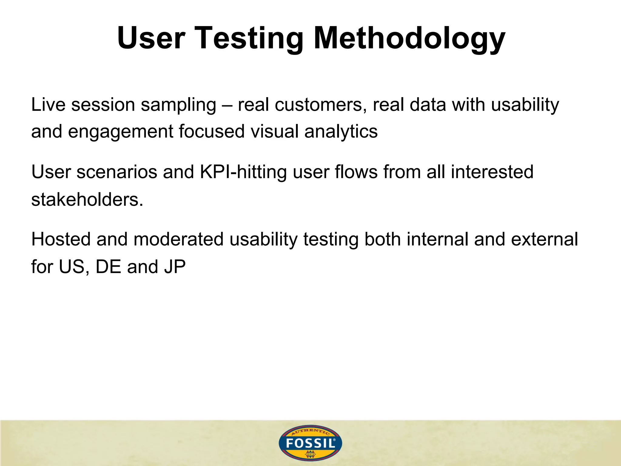 User testing methodology | PDF