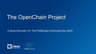 FOSSLight Community Day 2023-11-30 | PPT