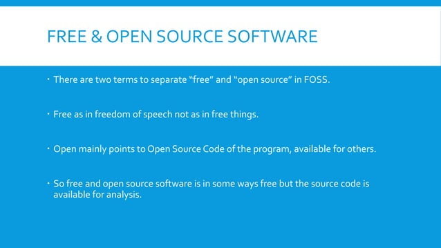 Free and Open Source Software | PPTX