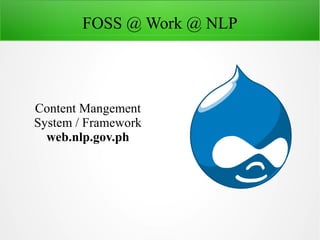 FOSS Tools @ NLP | ODP