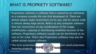 Free Open Source Software over Proprietary Software | PPT