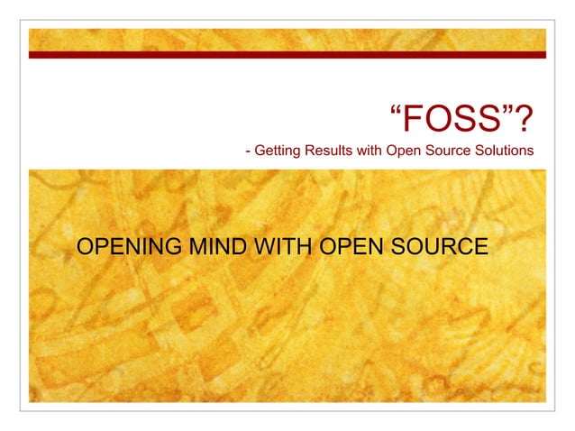 Foss presentation | PPT