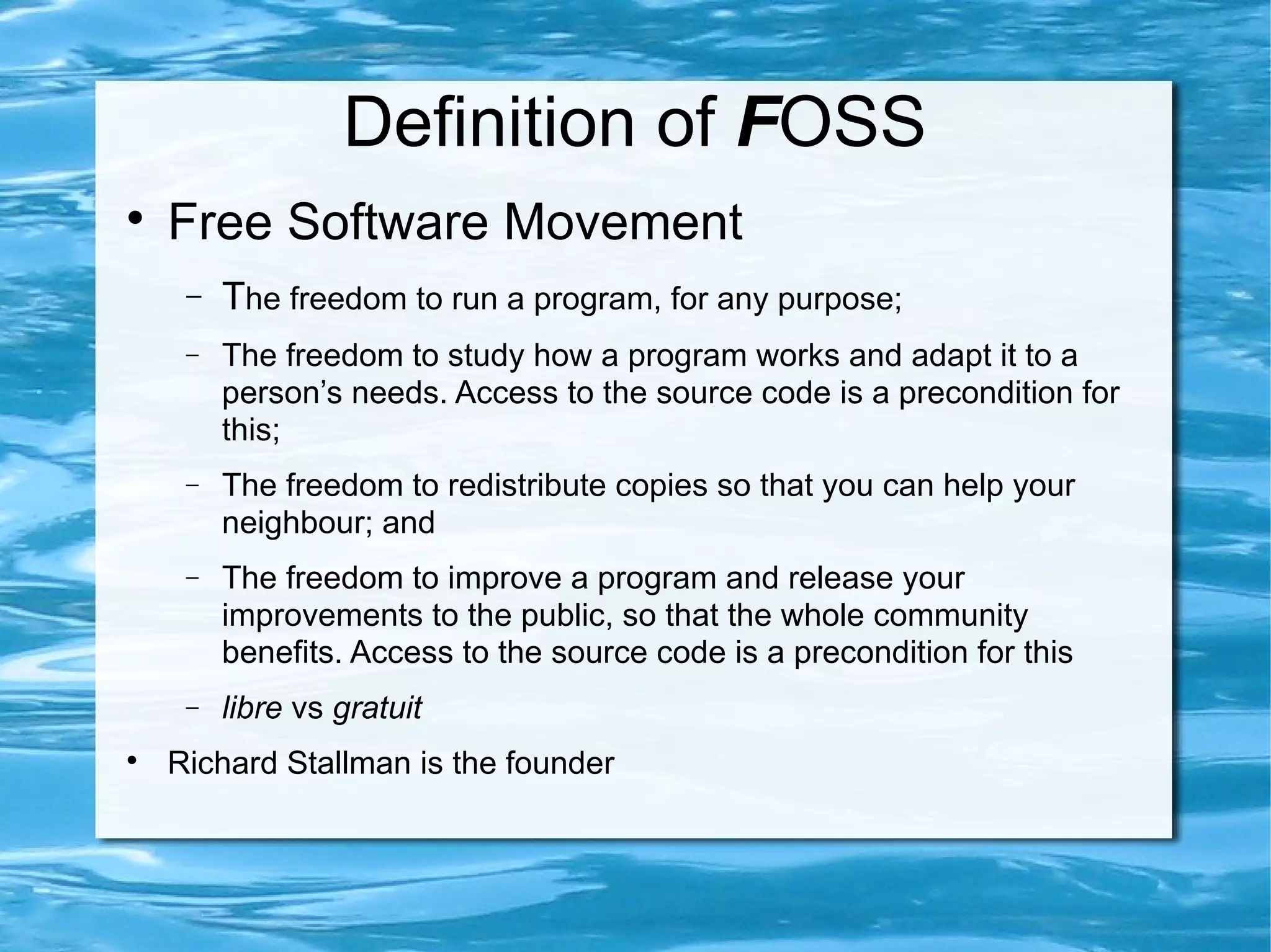 Free and Open Source Software | PPT