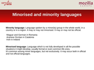 FOSS localisation in minorised languages | ODP