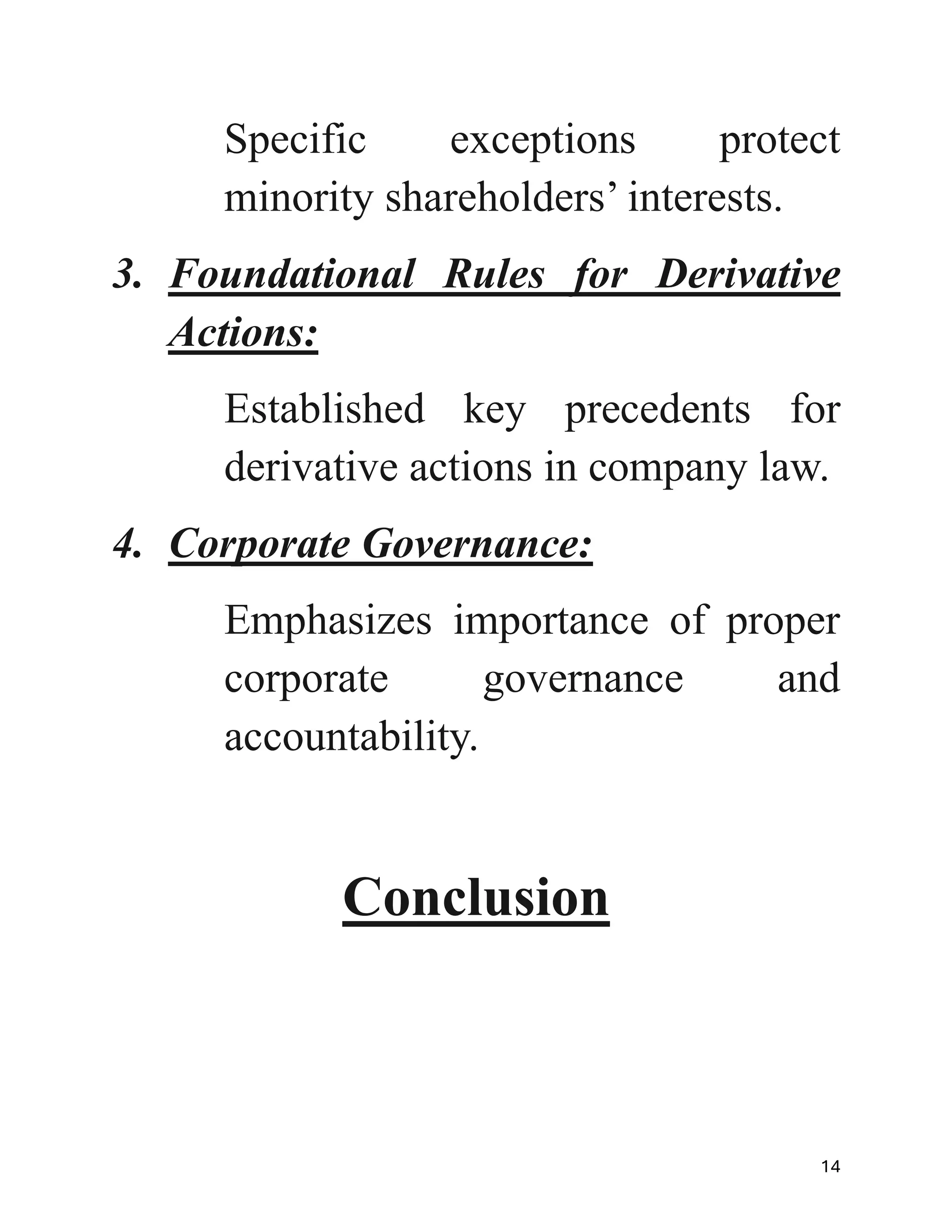 Foss v. Harbottle Company Law Case Summary | PDF