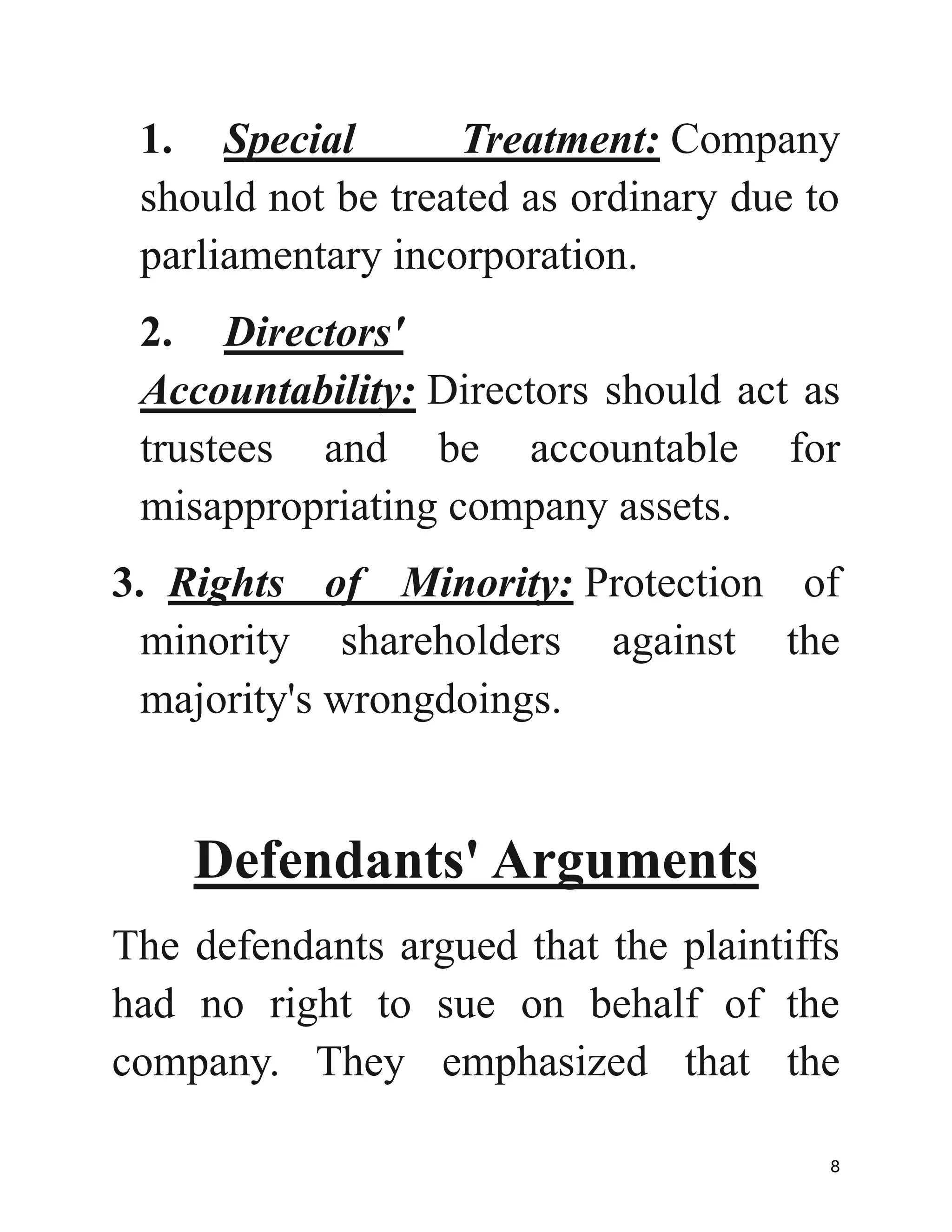 Foss v. Harbottle Company Law Case Summary | PDF