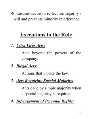 Foss v. Harbottle Company Law Case Summary | PDF