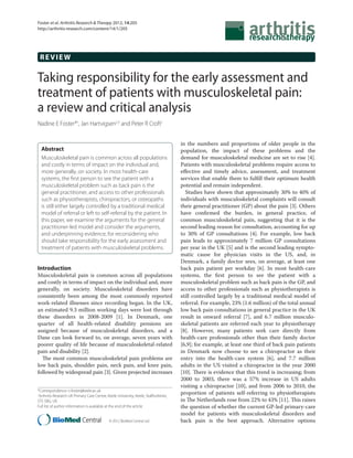 Foster2012 | PDF | Bone and Joint Conditions | Diseases and Conditions