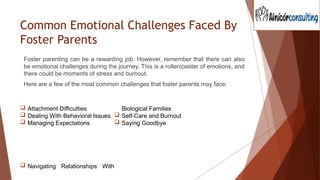 Foster Care: Emotional Support For Foster Parents | PPTX