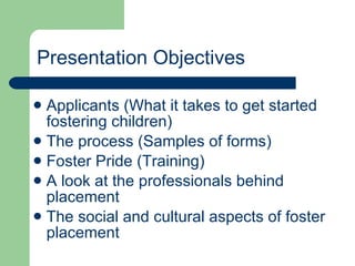 Foster Care Presentation | PPT