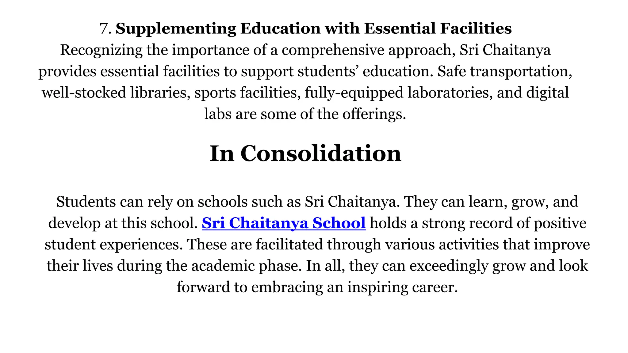 Fostering a Positive Student Life at Sri Chaitanya School | PPTX