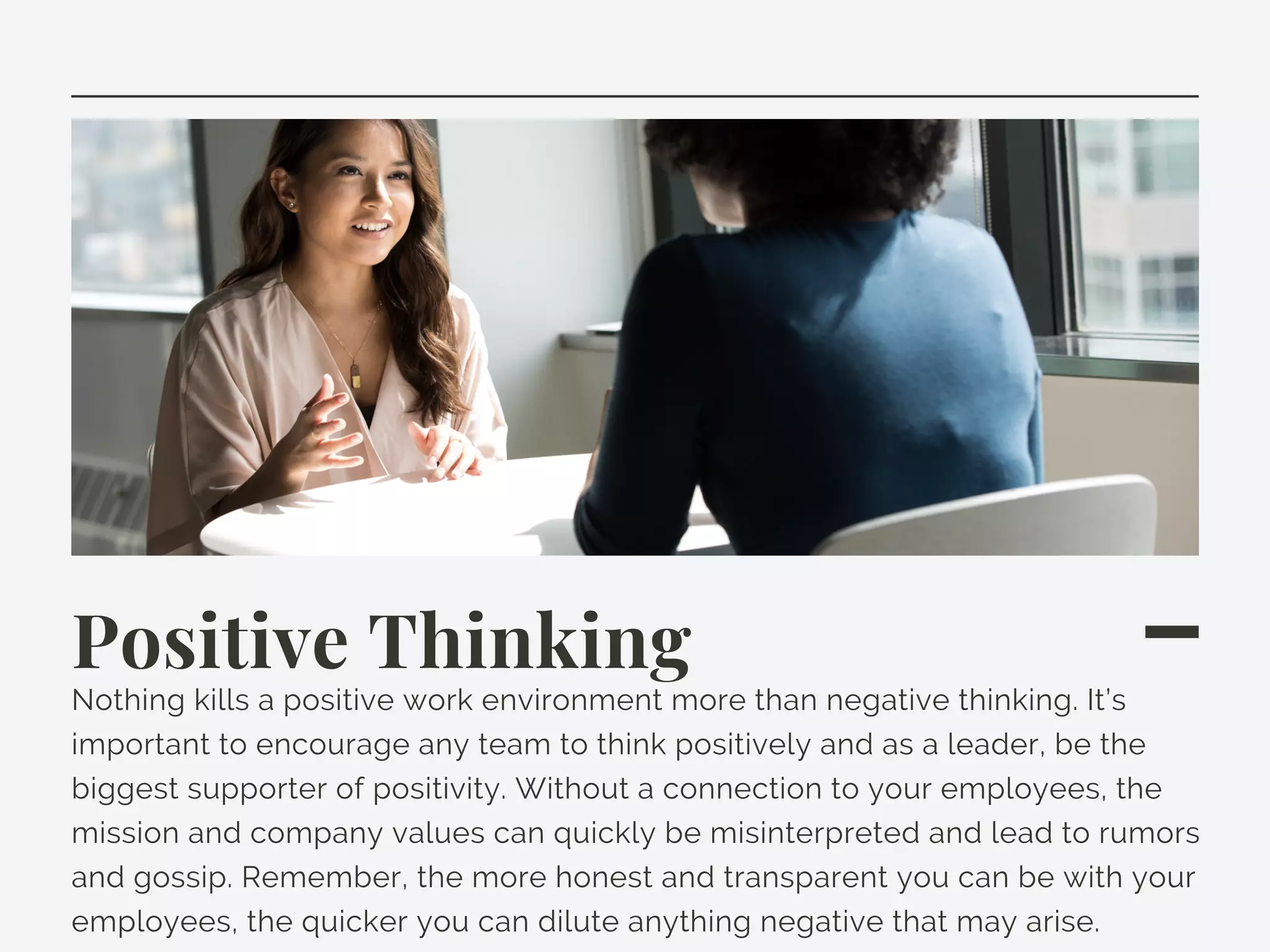 Fostering a Positive Work Environment | PDF