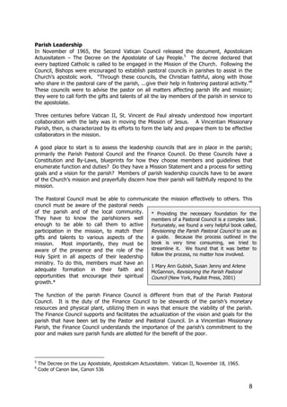 Fostering a Vincentian Identity in Parish Work | PDF