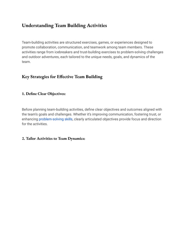 Fostering Collaboration and Camaraderie_ The Power of Team Building Activities.pdf