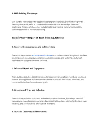 Fostering Collaboration and Camaraderie_ The Power of Team Building ...