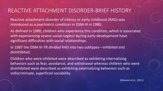 Fostering connections: Responding to Reactive Attachment Disorder ...