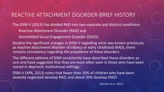 Fostering connections: Responding to Reactive Attachment Disorder ...