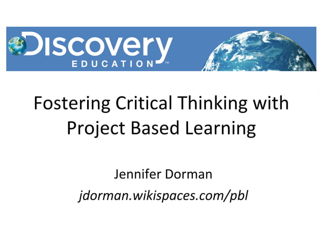 Fostering critical thinking_pbl | PPT