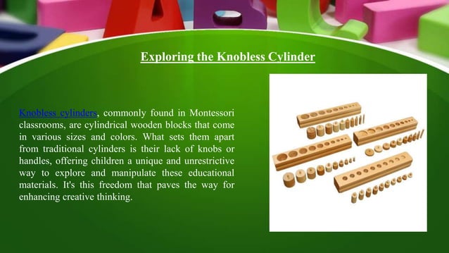 Fostering Early Creativity The Magic of Knobless Cylinders in ...