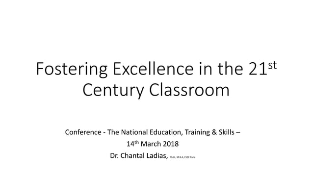 Fostering excellence in multicultural classroom | PPT