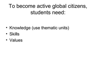 Fostering Global Citizenship In The Young Learner Classroom | PPT