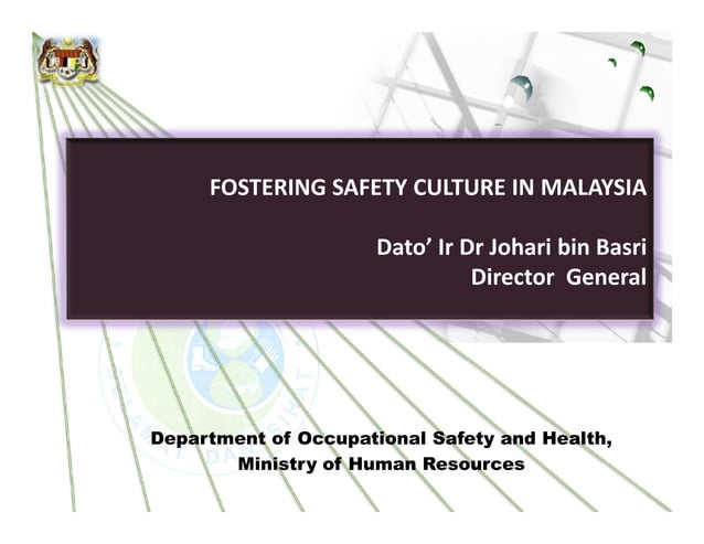 Fostering Safety Culture in Malaysia by Ir Johari | PDF