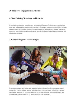 Fostering Team Spirit_ Creative Employee Engagement Activities to Boost ...