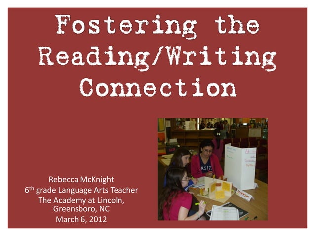 Fostering the Reading and Writing Connection | PDF