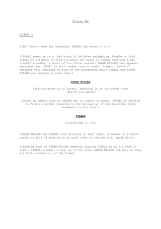 Foster me official script | DOCX