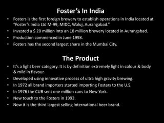 Fosters beer ppt | PPTX