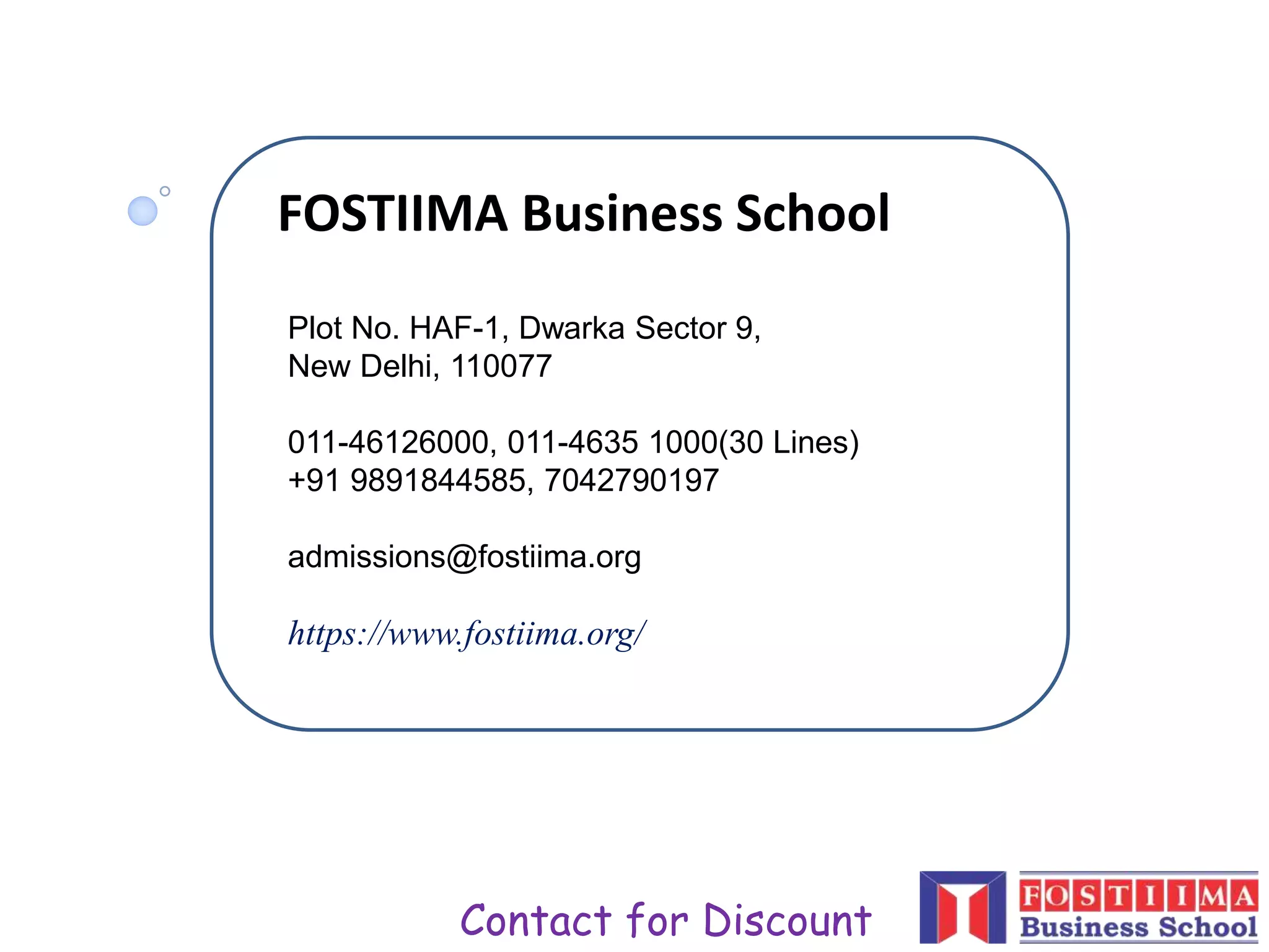 Fostiima mba-courses-delhi ncr | PPTX