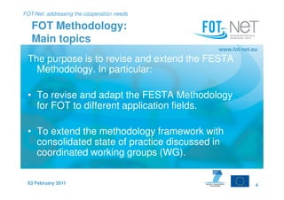 Cooperation needs on Field Operational Tests: FOT Methodology | PDF ...