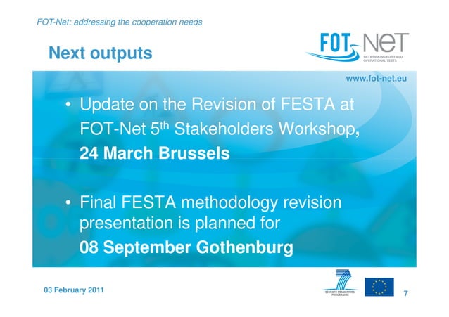 Cooperation needs on Field Operational Tests: FOT Methodology | PDF ...