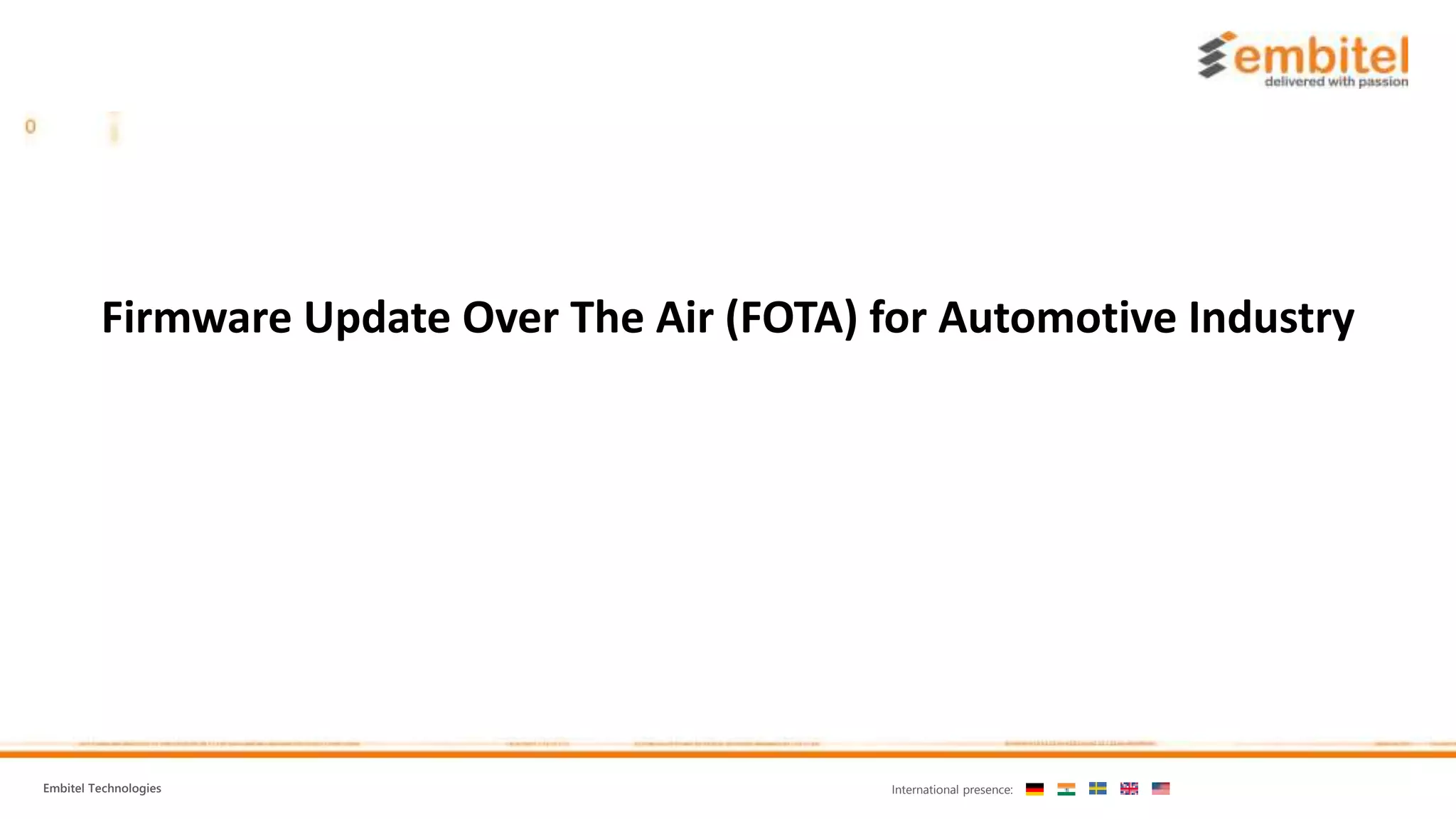 FOTA Upgrade on Automotive and IoT Industry | PPTX