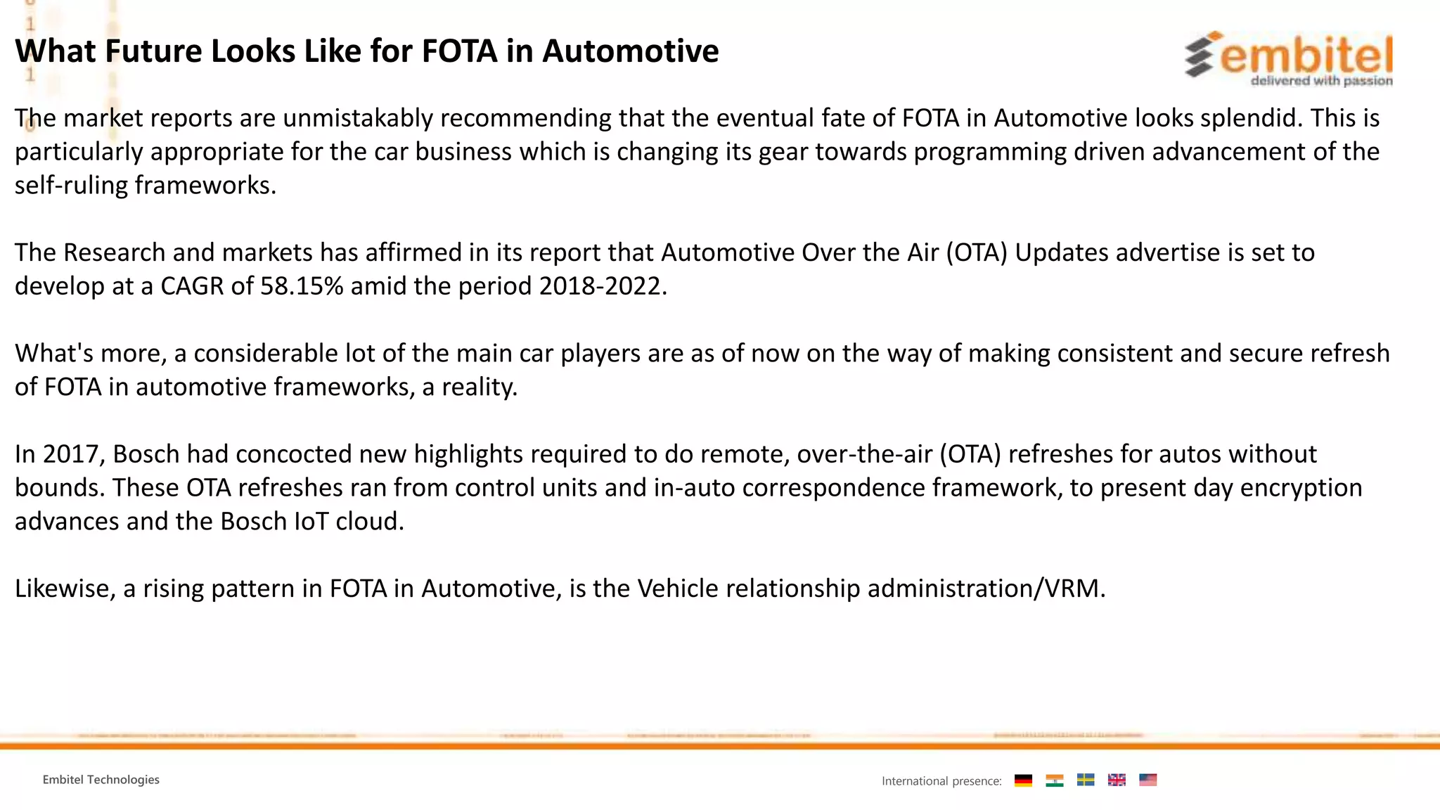 FOTA Upgrade on Automotive and IoT Industry | PPTX