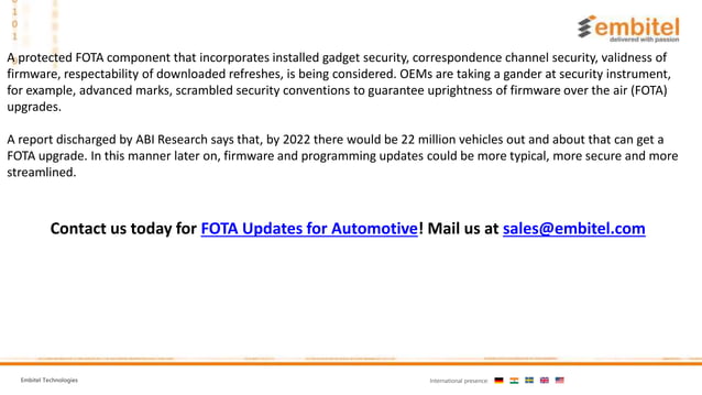 FOTA Upgrade on Automotive and IoT Industry | PPTX